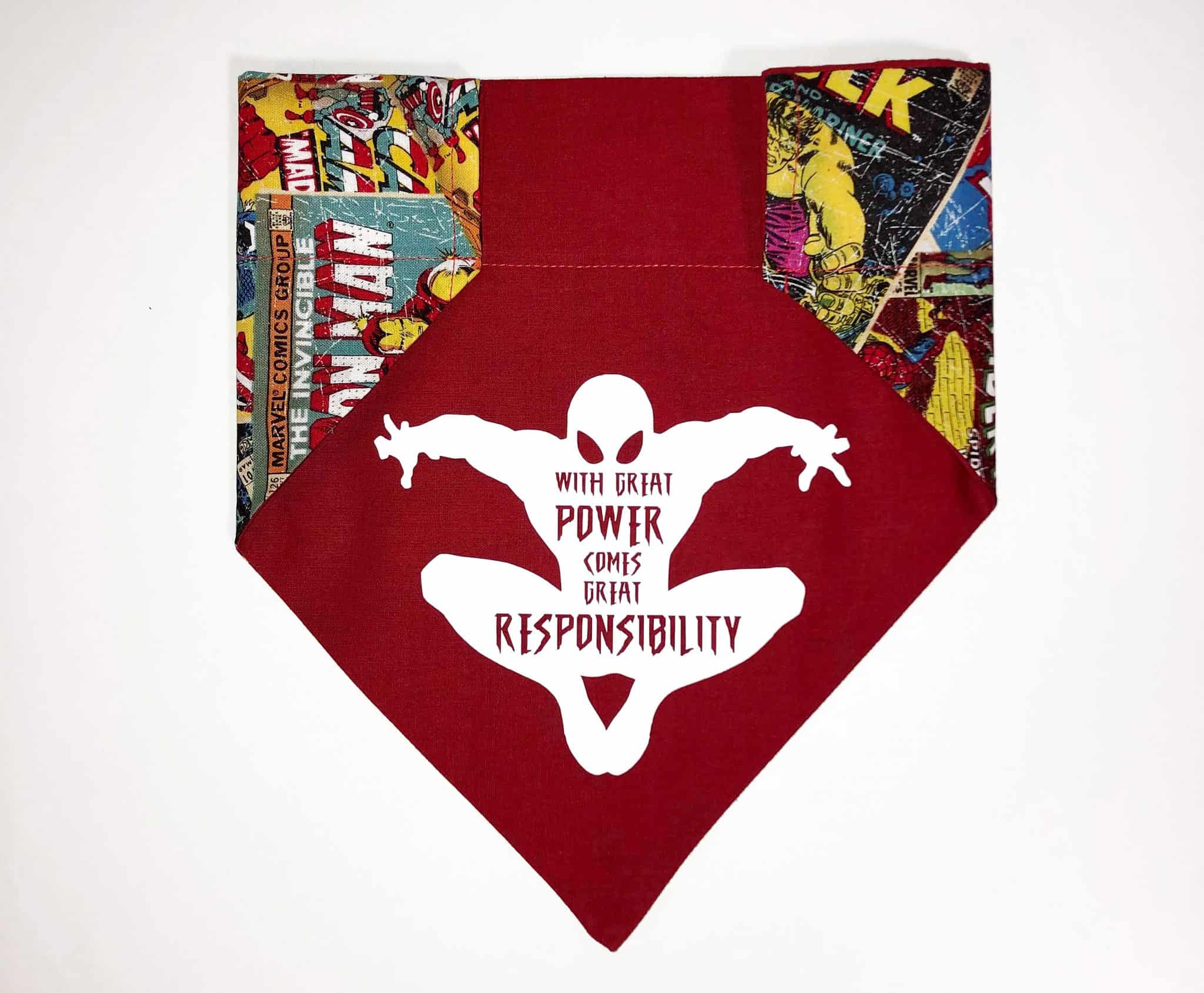 Reversible Marvel Comic Book Bandana - Dress Up Your Pup